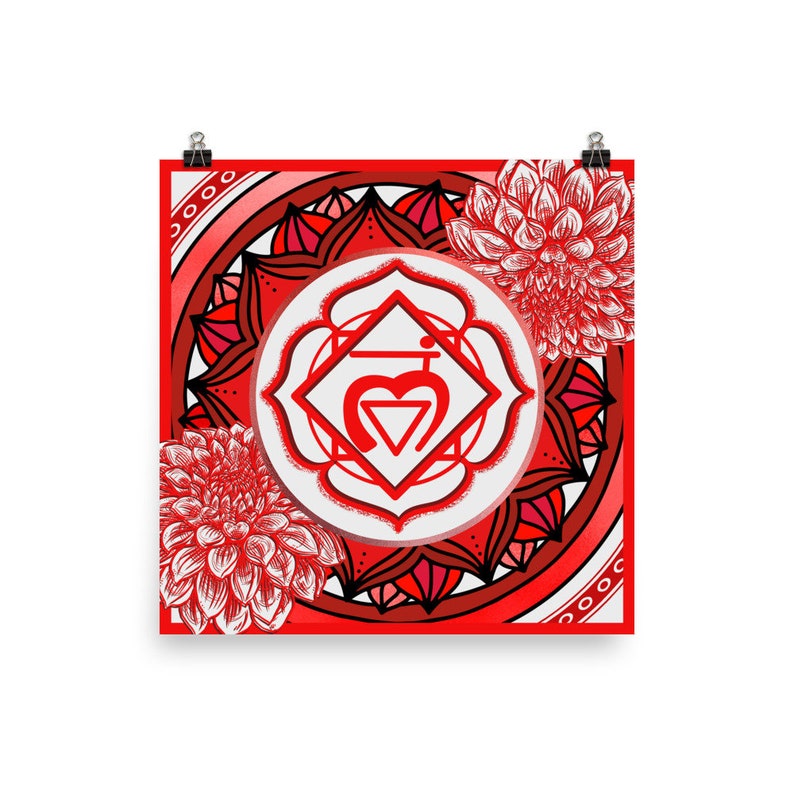 Root Chakra Mandala Poster - Etsy