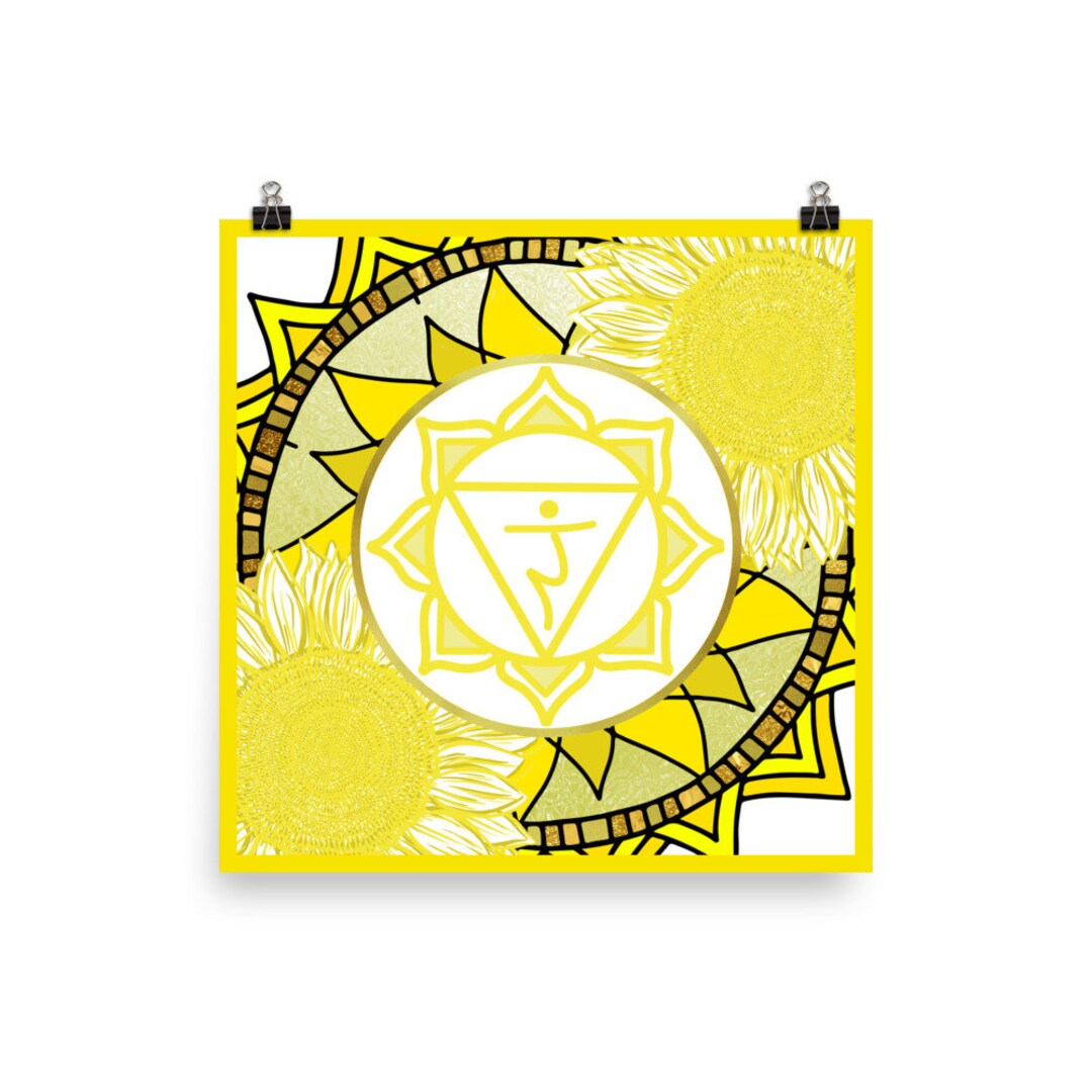 Solar Plexus Chakra Mandala Poster - Etsy