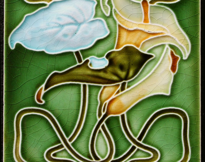 Original Antique English Art Nouveau Tile H. Richards - Etsy