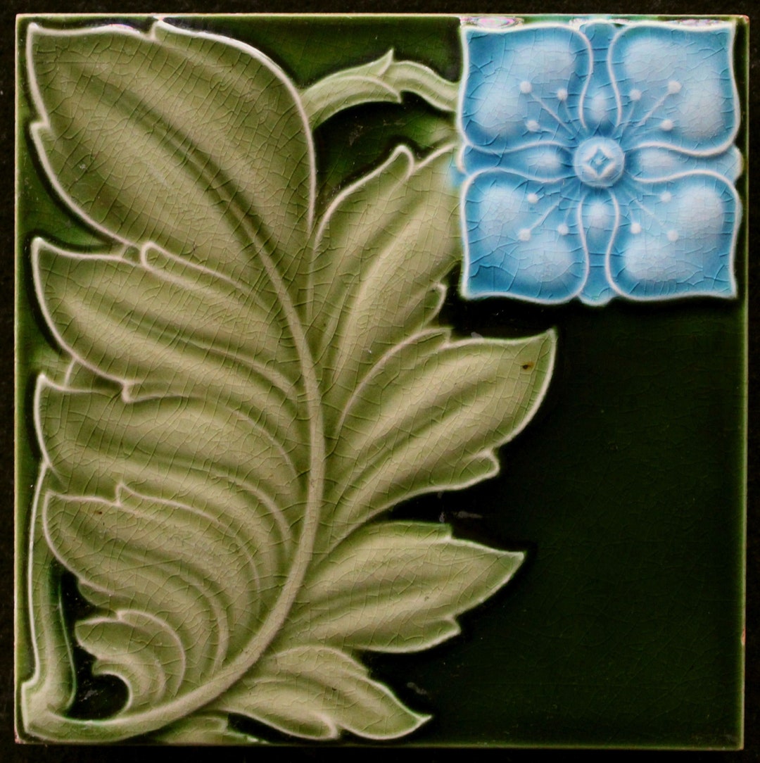Original Antique English Art Nouveau Tile Alfred Meakin C 1905 - Etsy