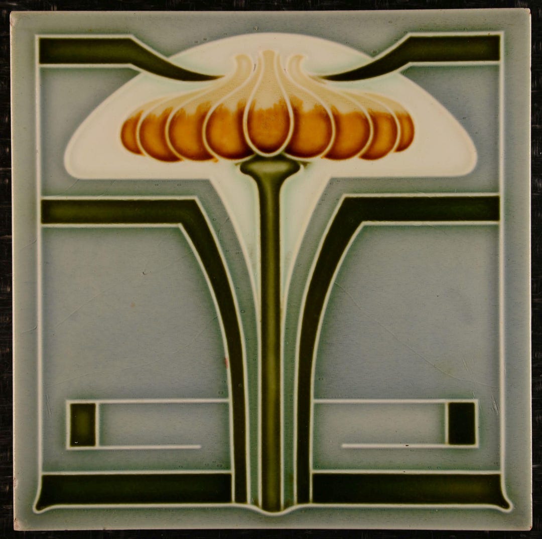 NSTG Art Nouveau Tile Jugendstil Fliese C1900 Geomeric Design - Etsy