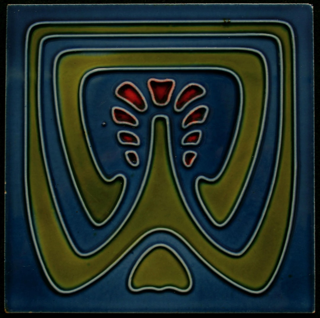 Antique Art Nouveau Tile Ernst Teichert Meissen C 1900 - Etsy