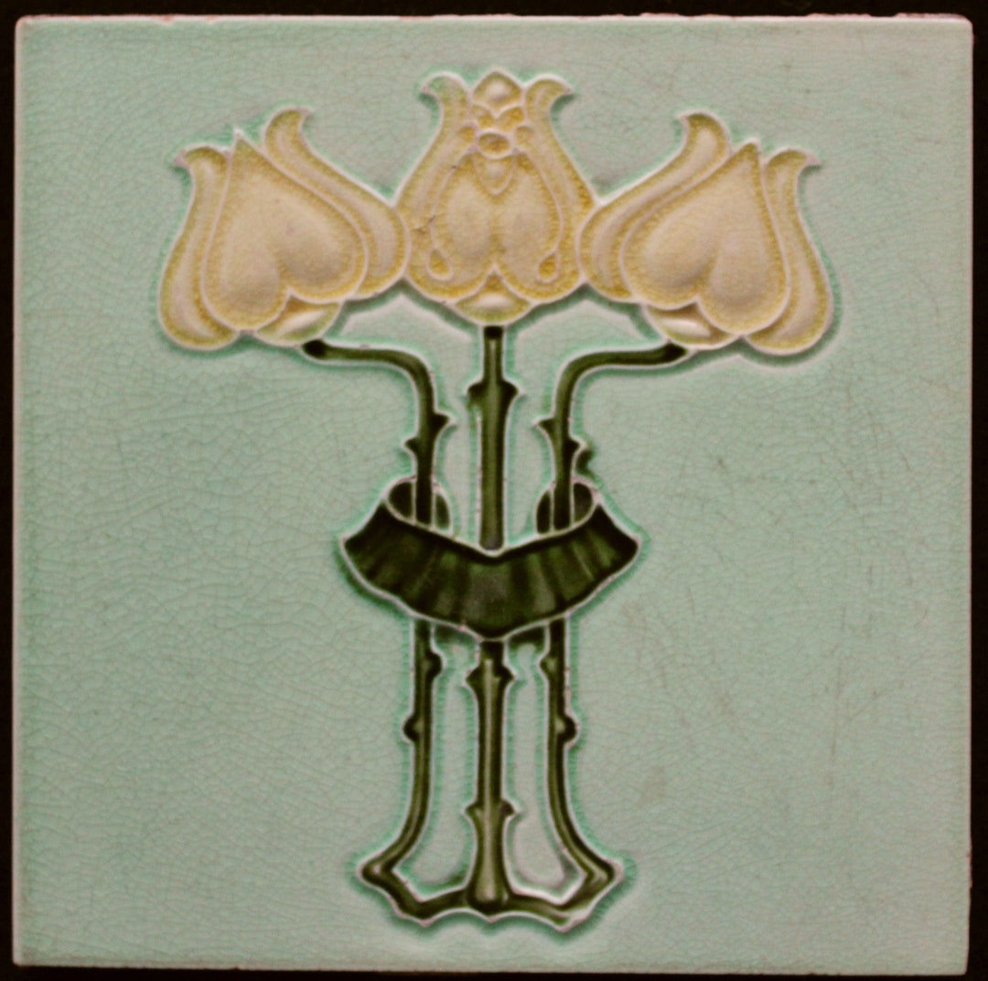 Original Antique English Art Nouveau Tile Alfred Meakin C 1905 - Etsy