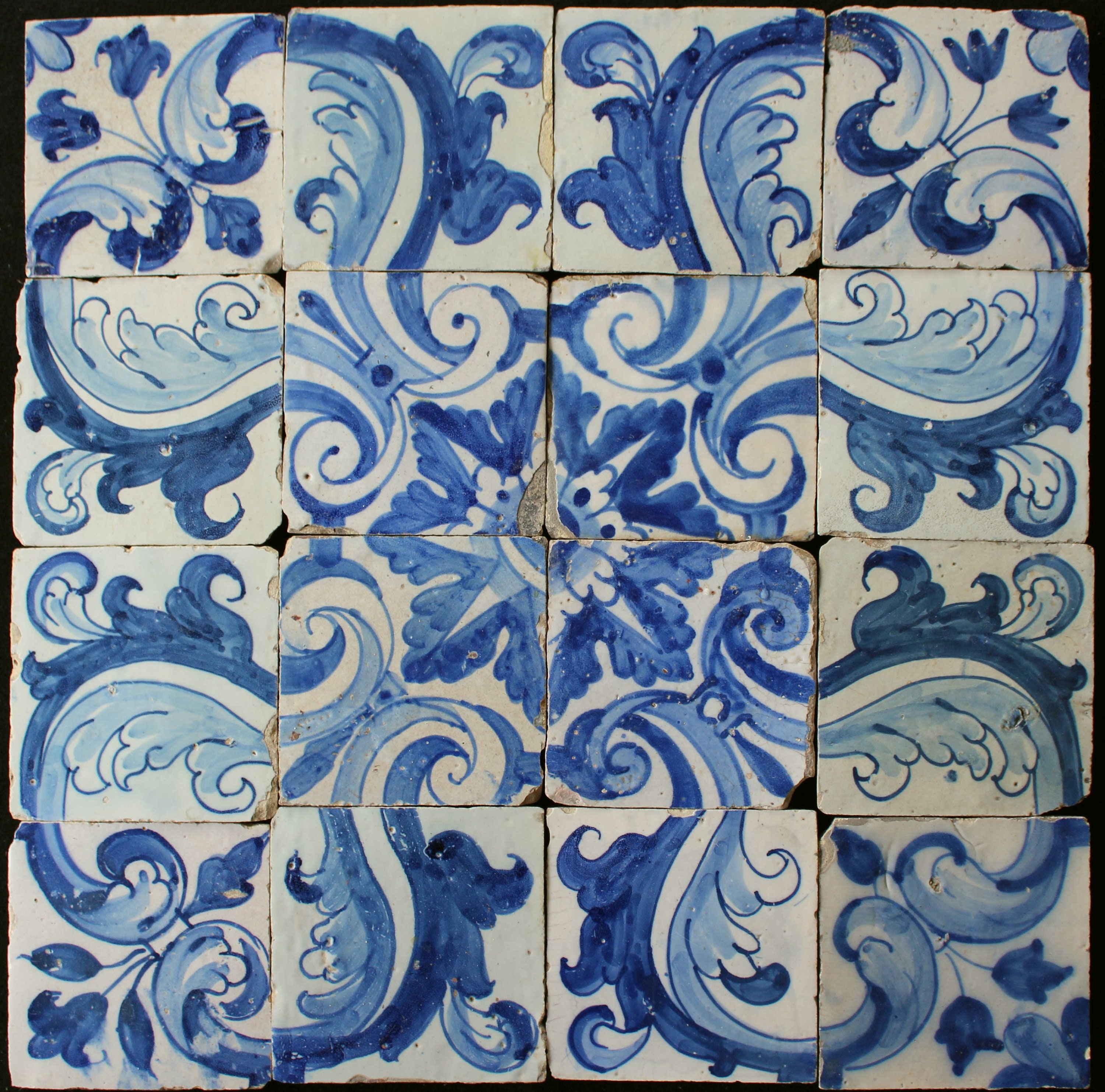 16 Original Antique 17th Century Portuguese Tiles Azulejos - Etsy