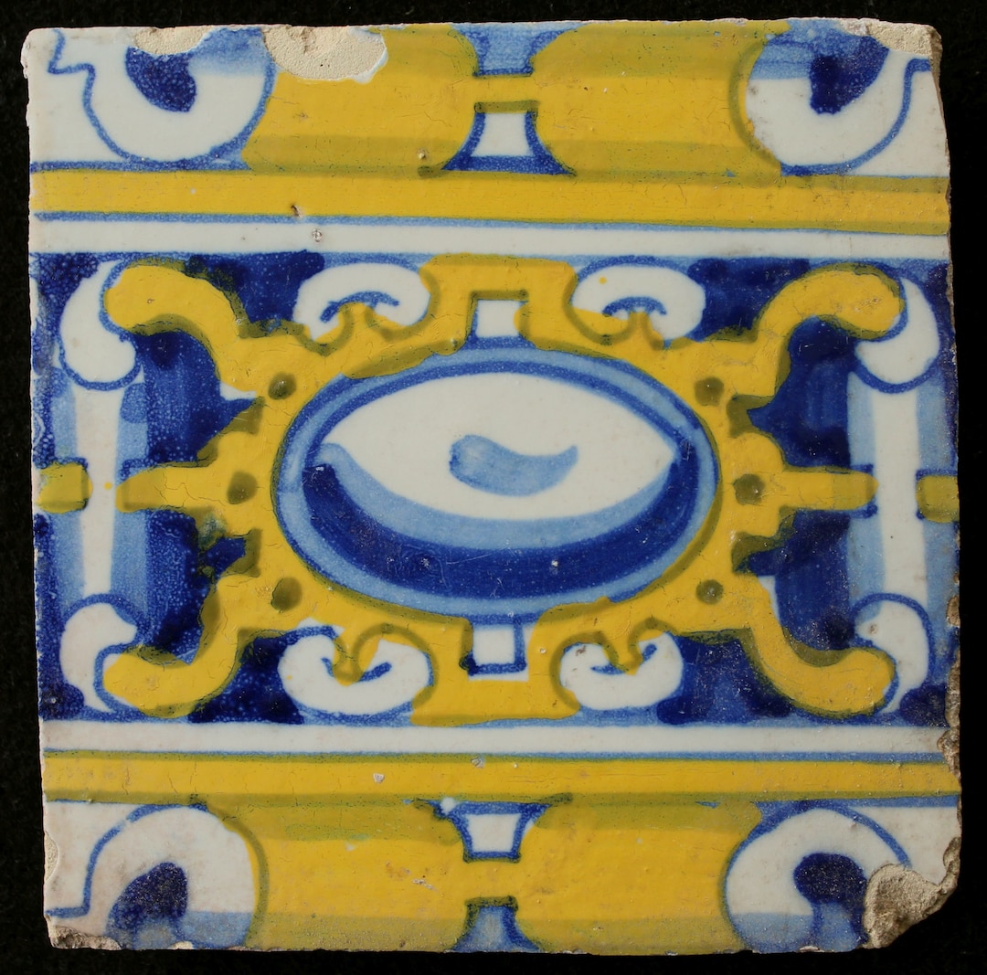 Antique Spanish Tile "punta De Diamante" 17th Century Barcelona - Etsy