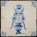 Fine Antique Delft Tile Depicting a Sheep Between Balusters With Lilies ...