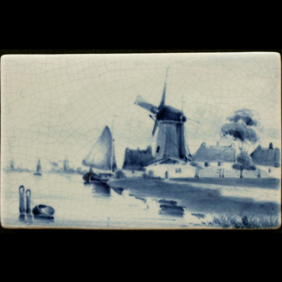 Kleine Porceleyne Fles Delft Tegel Delftsblauw 1891 Handgeschilderd - Etsy