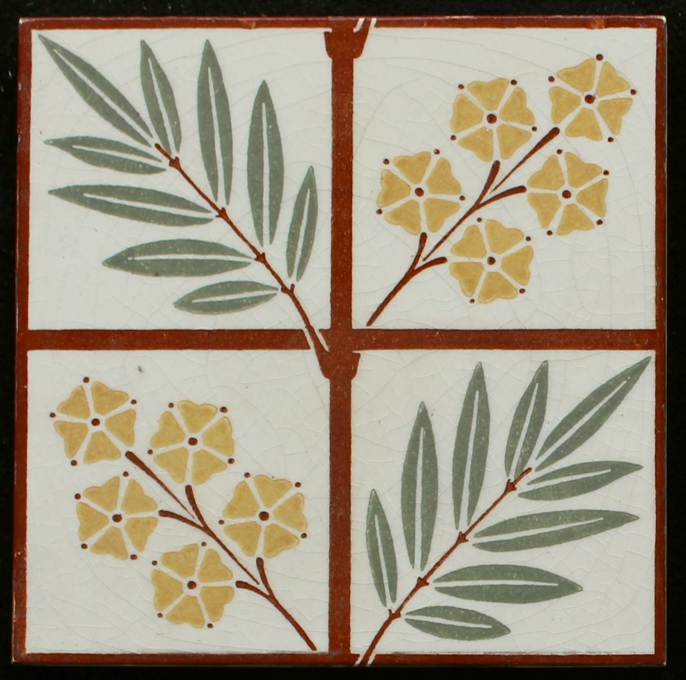 4 Victorian Tiles Minton Cina Works Stoke-on-trent - Etsy