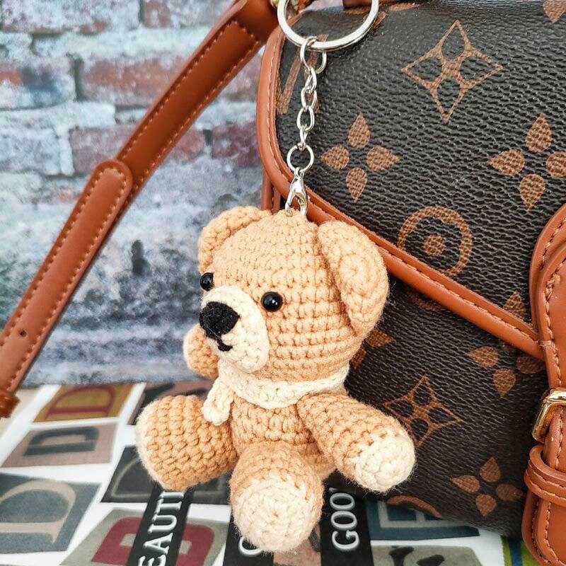 Mini Crochet Bear Pattern: Amigurumi Keychain Pendant (PDF Pattern) - Etsy