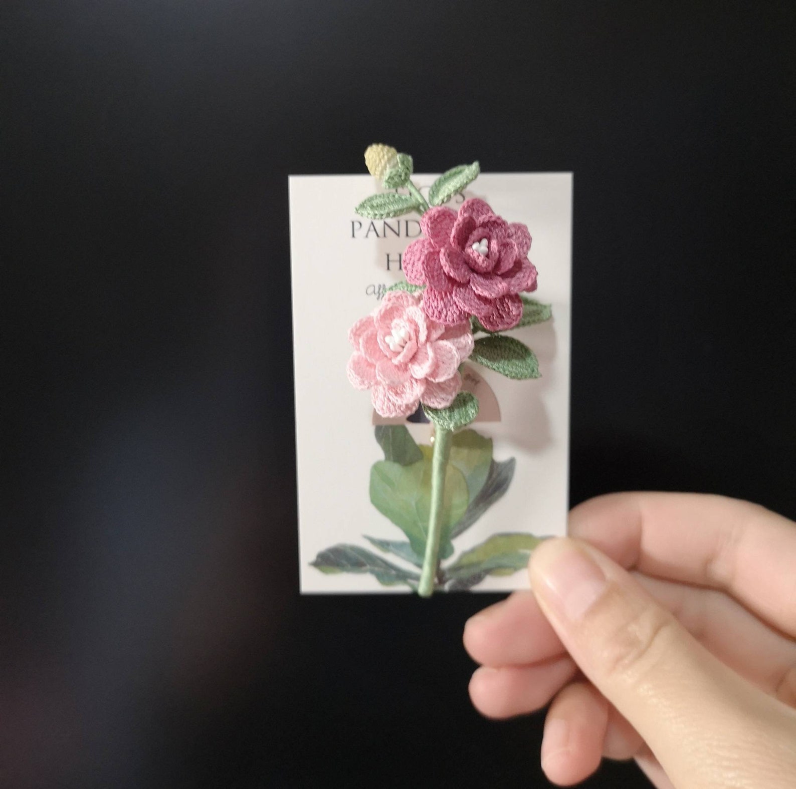 Micro Crochet Flowerminiature Flowerhandmade Broochhandmade - Etsy