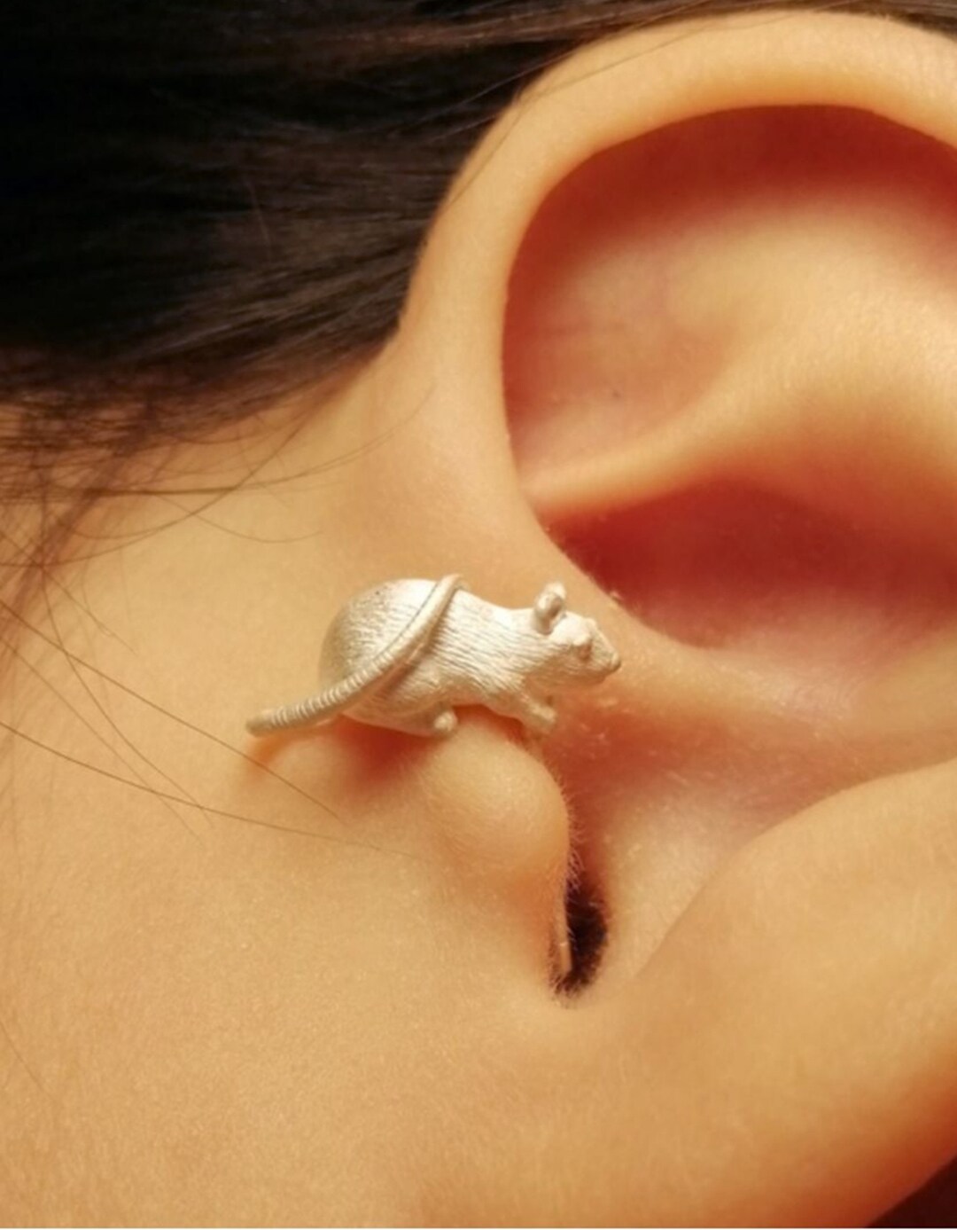 Stuart Little Ear Stud, 925 Sterling Silver Earrings Set, Hipster ...