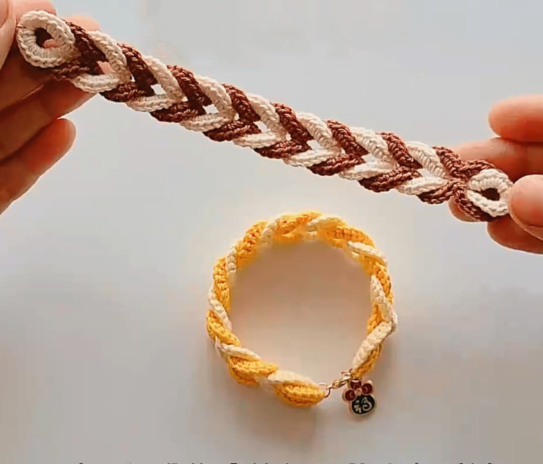 Crochet Braid Bracelet Pattern: DIY Jewelry (PDF Pattern) - Etsy