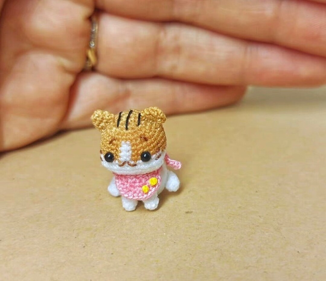 Crochet Art, Mini Crochet Cat, Micro Crochet Animals, Micro Crochet ...
