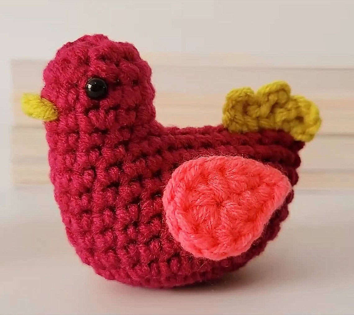 MINI Cock Crochet Patterncrochet Animal Pattern PDF Pattern - Etsy