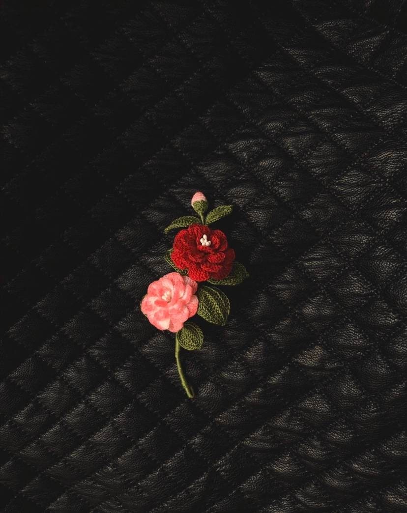 Micro Crochet Flowerminiature Flowerhandmade Broochhandmade - Etsy