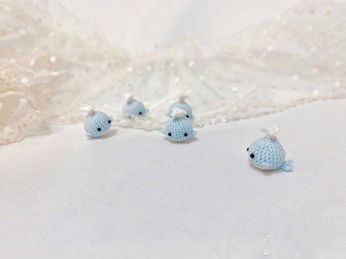 Micro Crochet Fish: Handmade Dollhouse Miniature - Etsy
