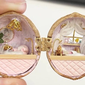 Handmade Walnut Shell House,miniature Fairy House ,walnut Shell Craft ...