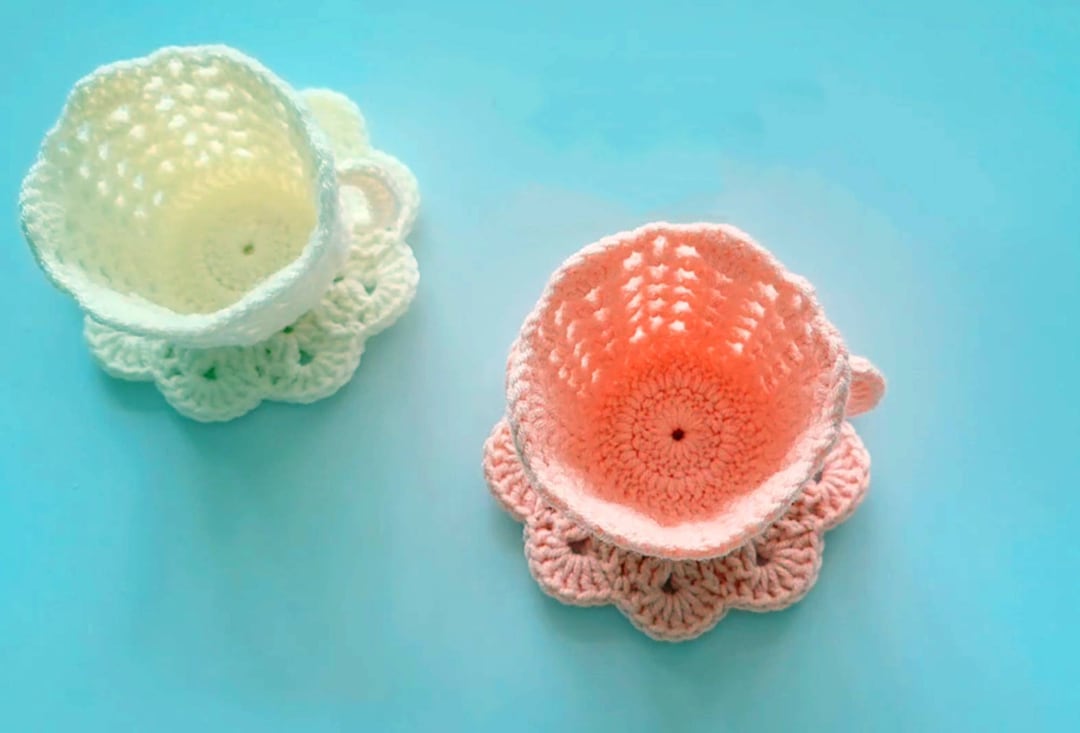 Crochet Cup and Coaster Pattern: Beginner Friendly (PDF Pattern) - Etsy
