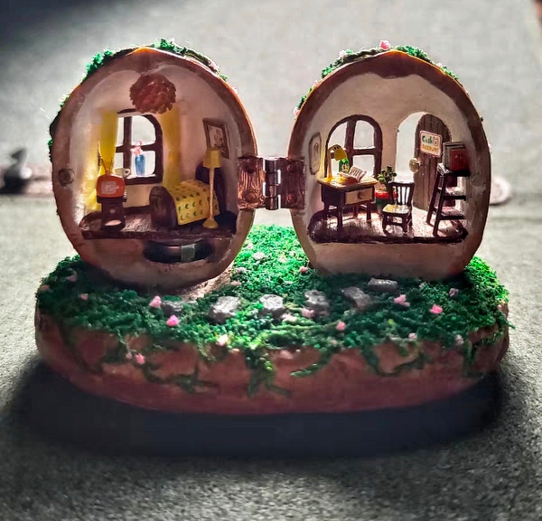 Walnut Shell Doll House,xmas Gift,miniature Doll House,miniature ...