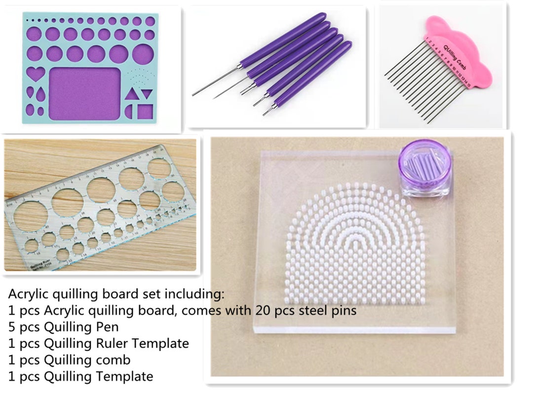 Quilling Tool Set for Beginner,plastic Quilling Board,acrylic Quilling ...