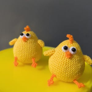 Crochet Art, Crochet Mini Yellow Chicken, Micro Crochet Animals, Micro ...