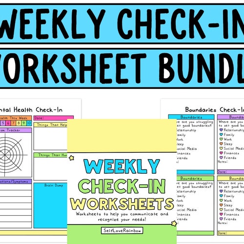 Weekly Mental Health Check-in Mood Tracker Symptom Tracker - Etsy