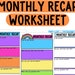 Monthly Recap | Planner | Printable | Self-help - Etsy