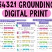5-4-3-2-1 Grounding Exercise Poster: Calming Classroom Art (digital ...