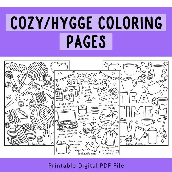 Cozy Coloring Book - Etsy