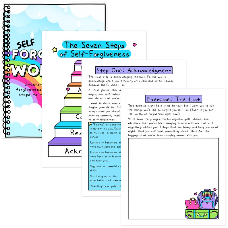 Self-forgiveness Workbook: 7 Steps to Self-love (PDF) - Etsy