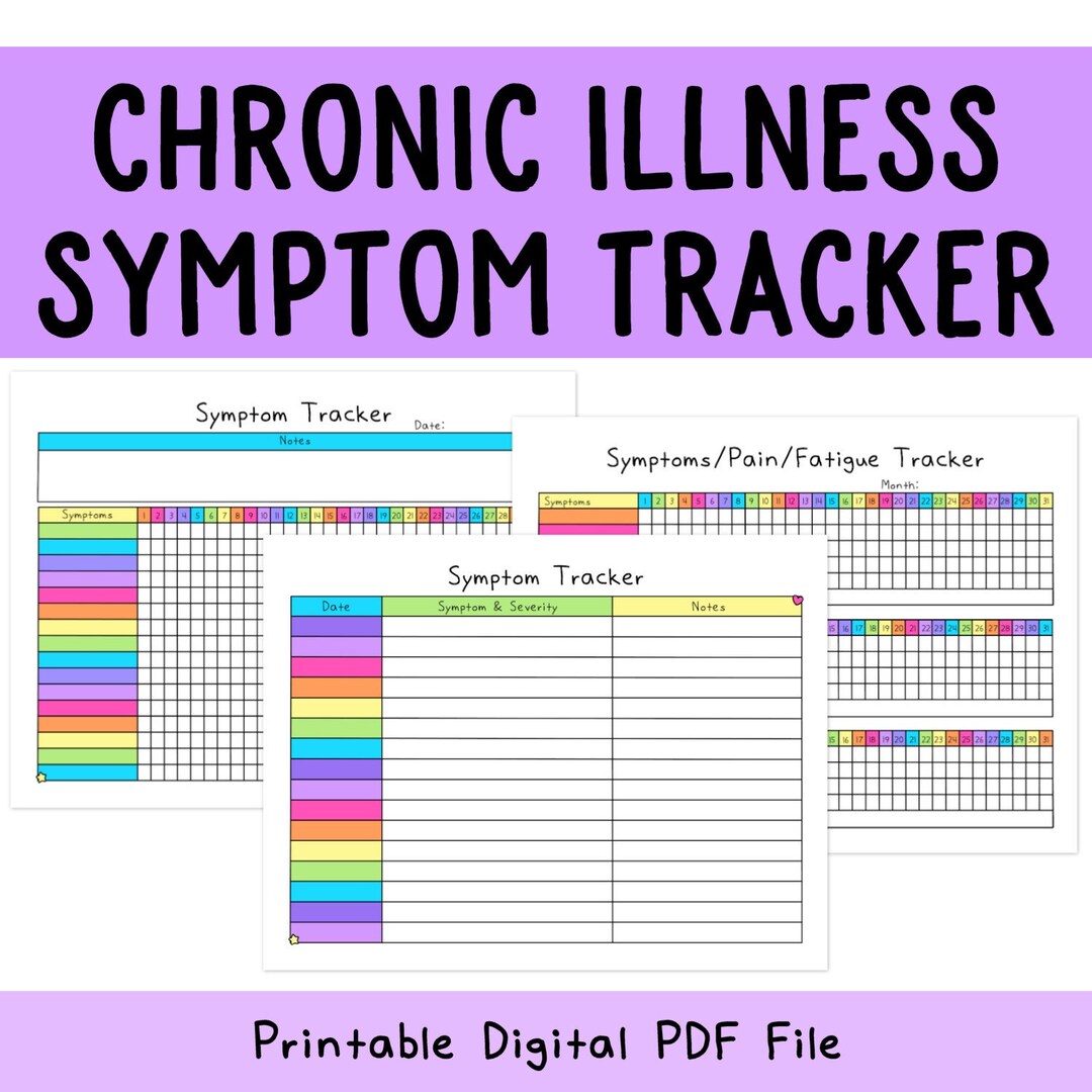Chronic Illness Symptom Tracker Medical Information Binder - Etsy