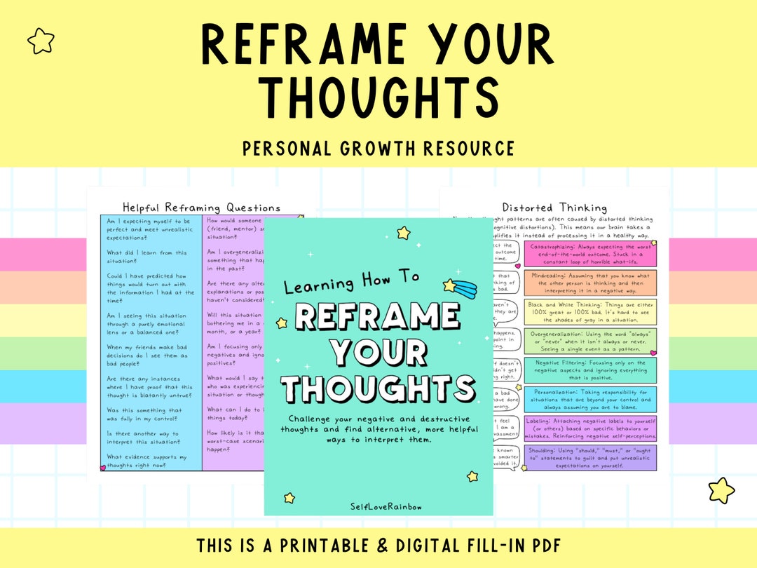 How to Reframe Your Thoughts Emotional Wellness Change Negative Beliefs ...
