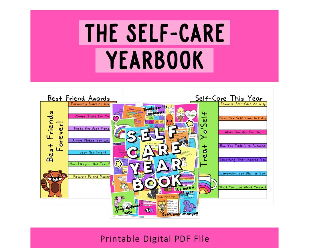 The Self-care Yearbook Reflection Journaling Fun Prompts Positivity - Etsy