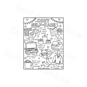 Cozy (hygge) Coloring Pages | Printable | Hand Drawn | Fall Themed L ...