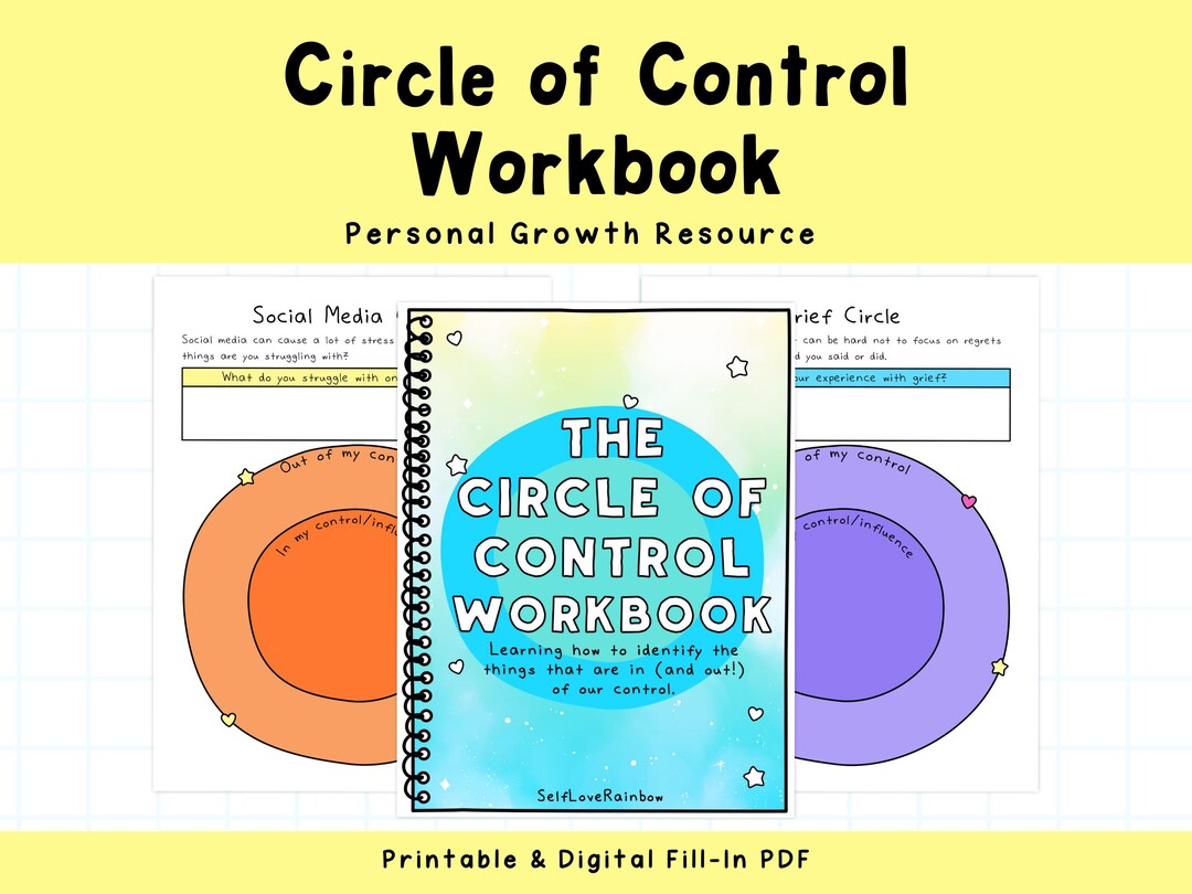 Circle of Control Workbook: Anxiety & Coping Skills (PDF) - Etsy