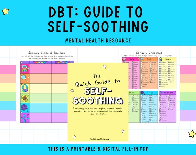 An Activity Filled DBT Skills Zine Self Care, Mindfulness, Self Soothe ...