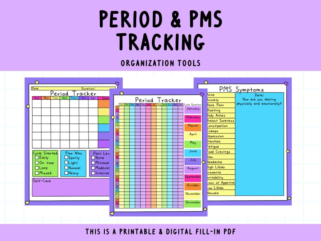 Period Tracker | PMS | PMDD | Menstrual Tracker - Etsy