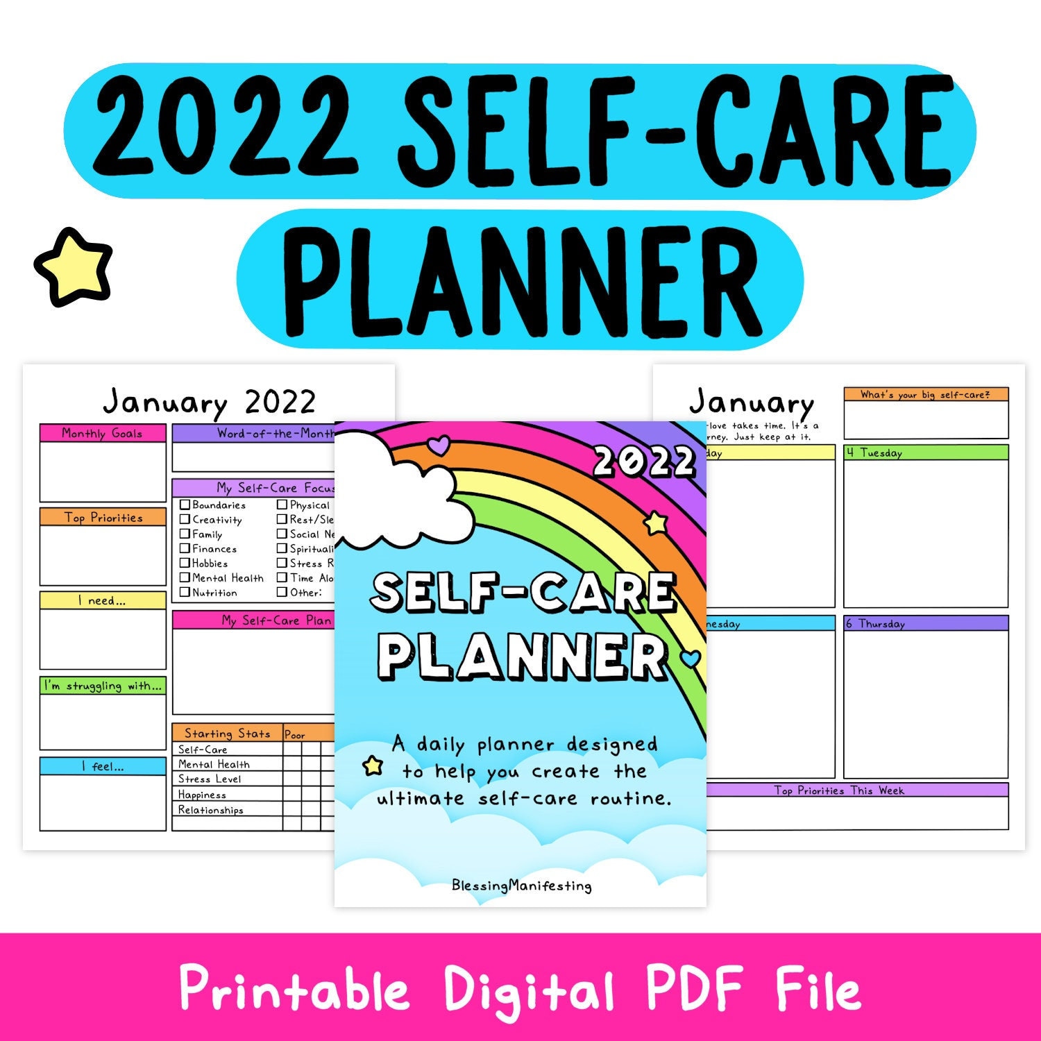 Self-Care Planner 2022 Calendars & Planners Paper & Party Supplies etna ...