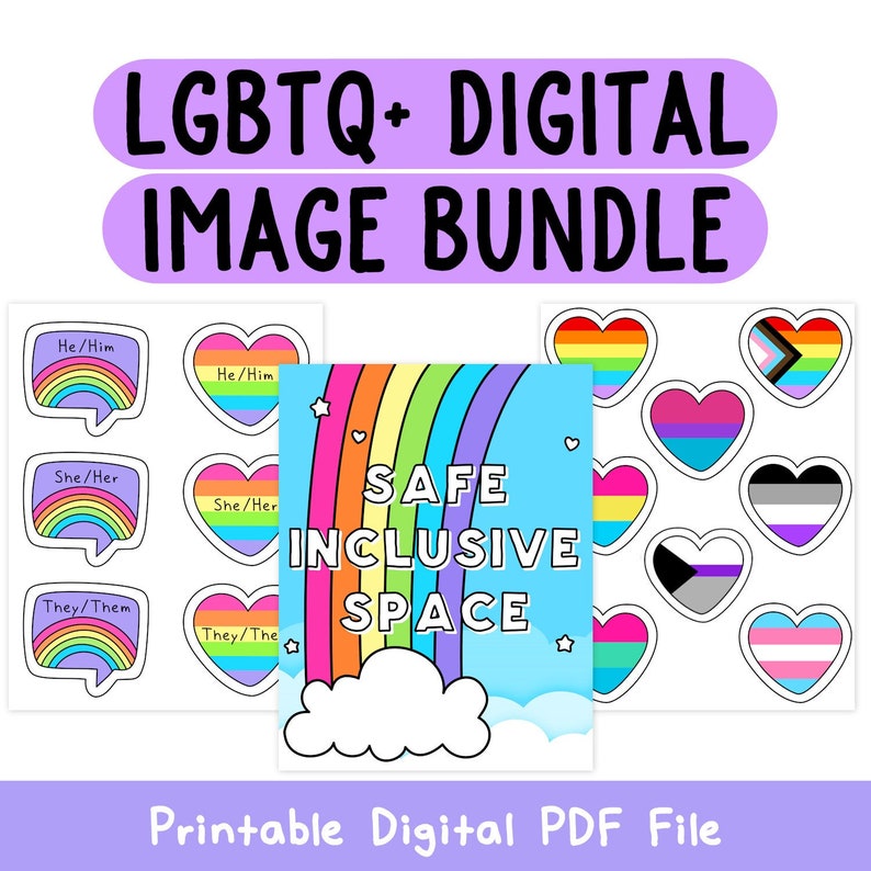LGBTQ Inclusive Safe Space Image Bundle Equality - Etsy