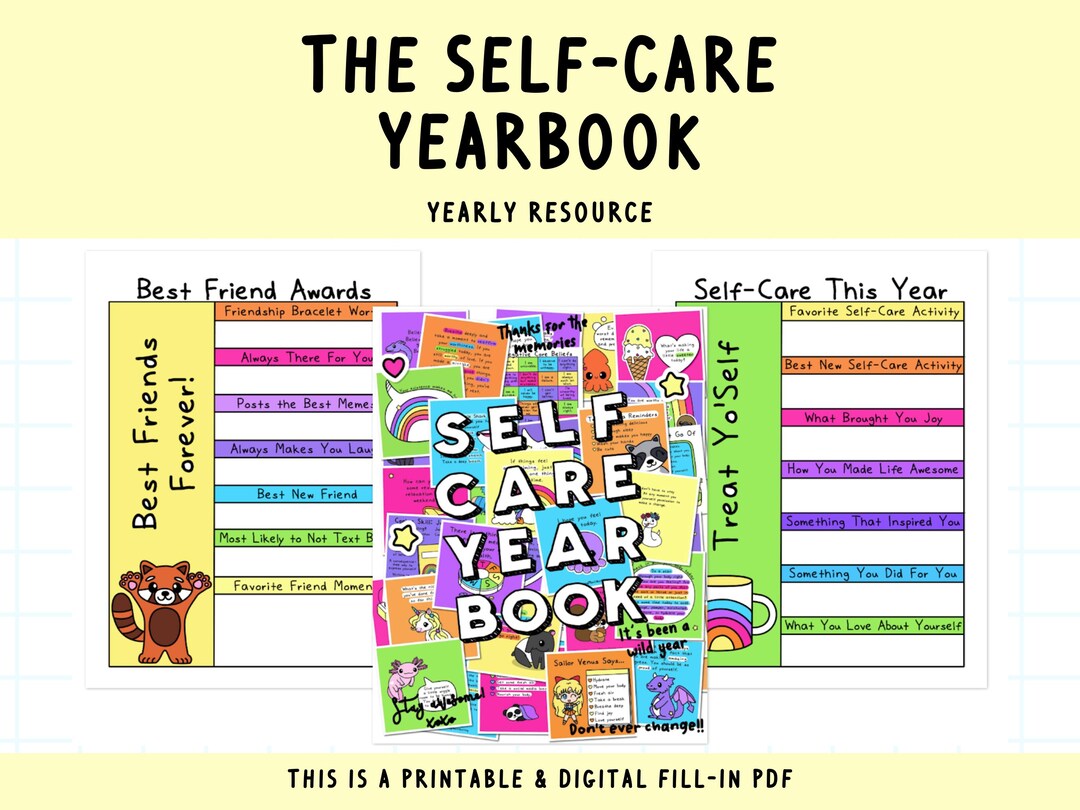 The Self-care Yearbook | Reflection | Journaling | Fun Prompts ...