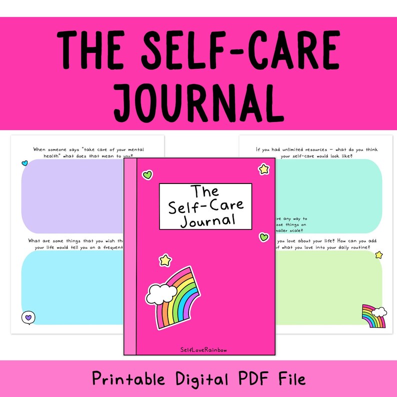 The Self-care Journal Journaling Prompts Self-love - Etsy