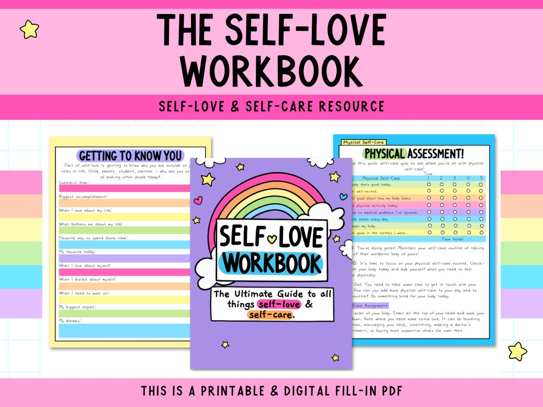 Self-love Workbook Self-care Self-help Personal Growth Bullet ...
