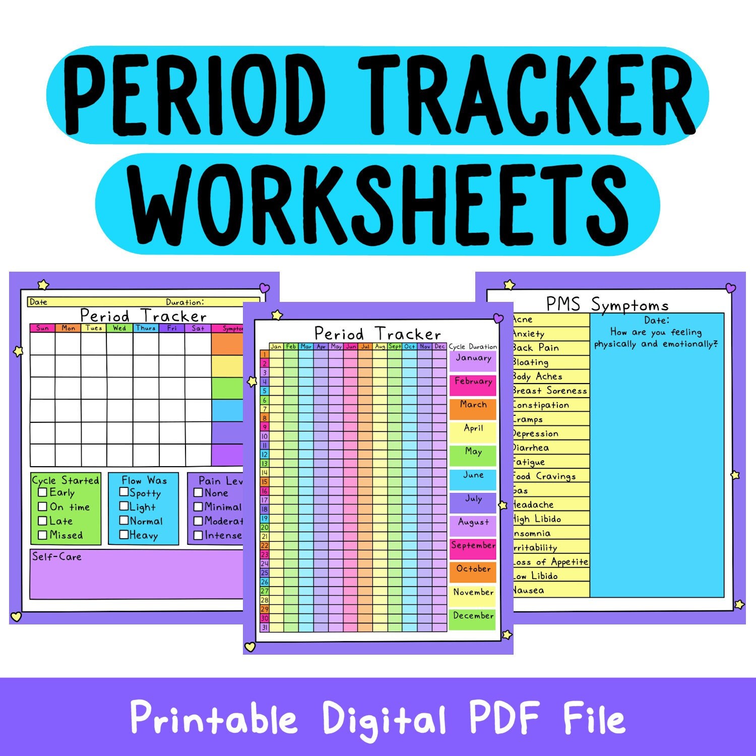 Period Tracker PMS PMDD Menstrual Tracker - Etsy