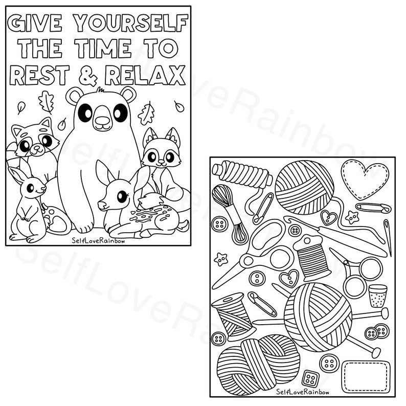 Cozy hygge Coloring Pages Printable Hand Drawn Fall - Etsy