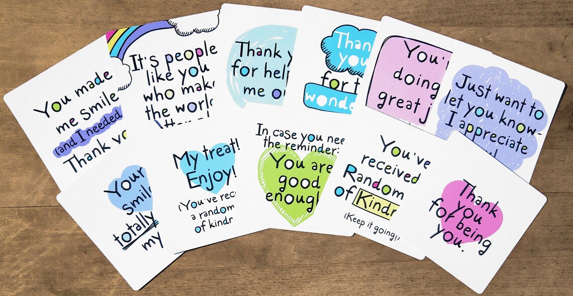 Printable Random Acts of Kindness Cards RAOK Pay It - Etsy Canada