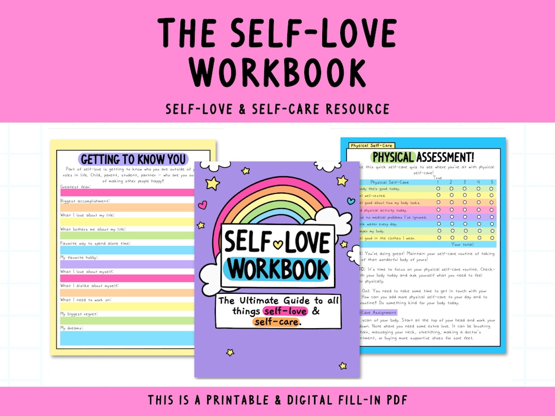 Self-love Workbook | Self-care | Self-help | Personal Growth | Bullet ...