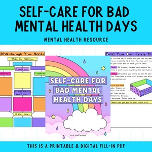 Self-care for Bad Mental Health Days Depression Anxiety Self-care ...