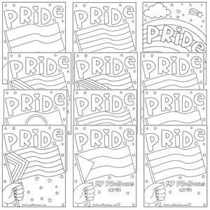 Pride Flags Coloring Pages: LGBTQIA+ Art (printable) - Etsy