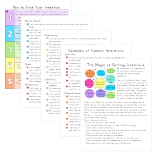 Setting Intentions Guidebook | Printable | Affirmations | Goal Setting ...