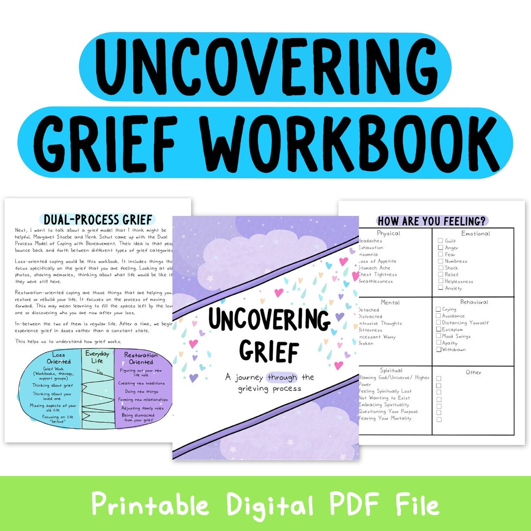 Uncovering Grief Grief Workbook Remembrance Loss Loved - Etsy
